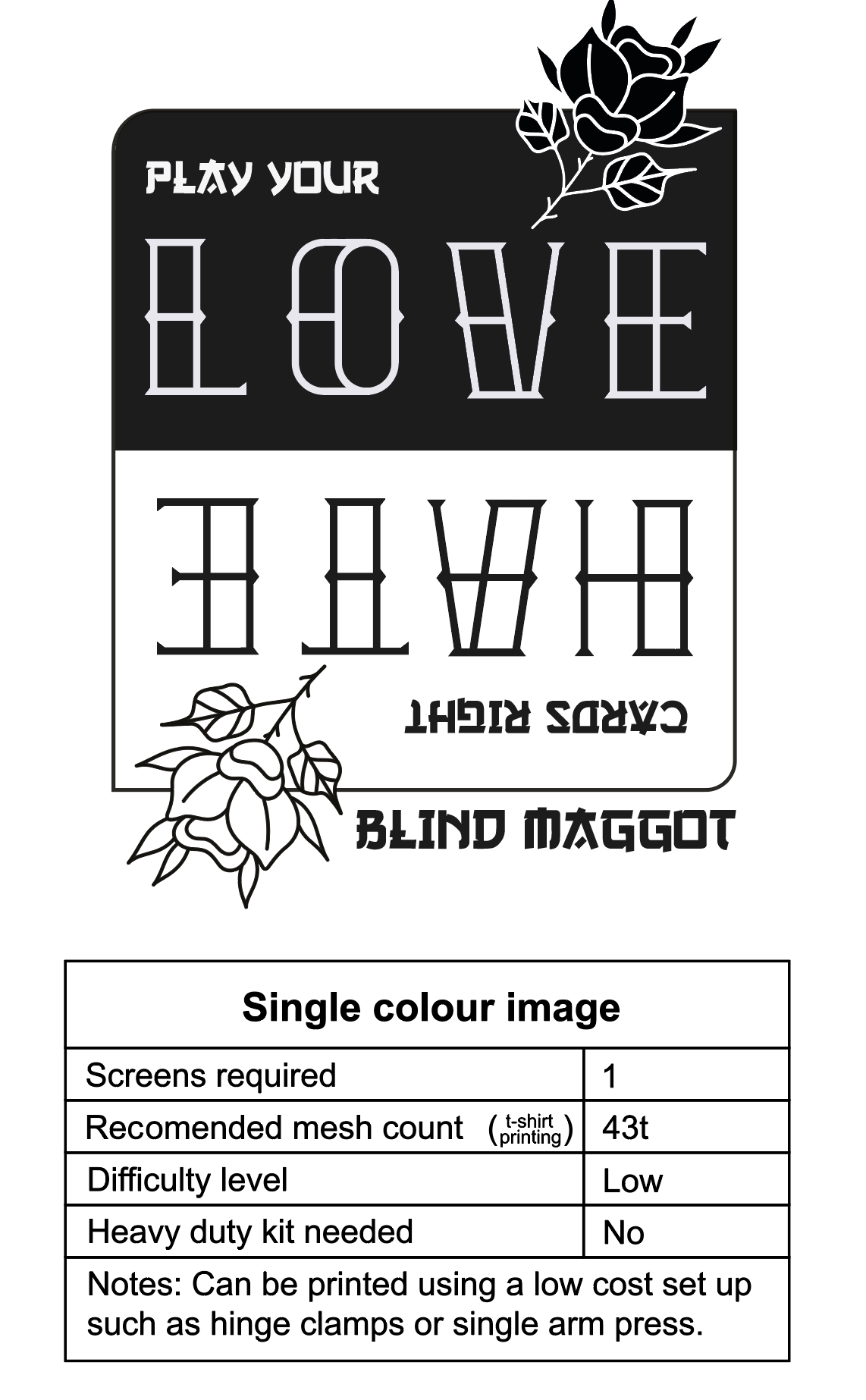 single colour screenprint artwork | Squeegee & Ink